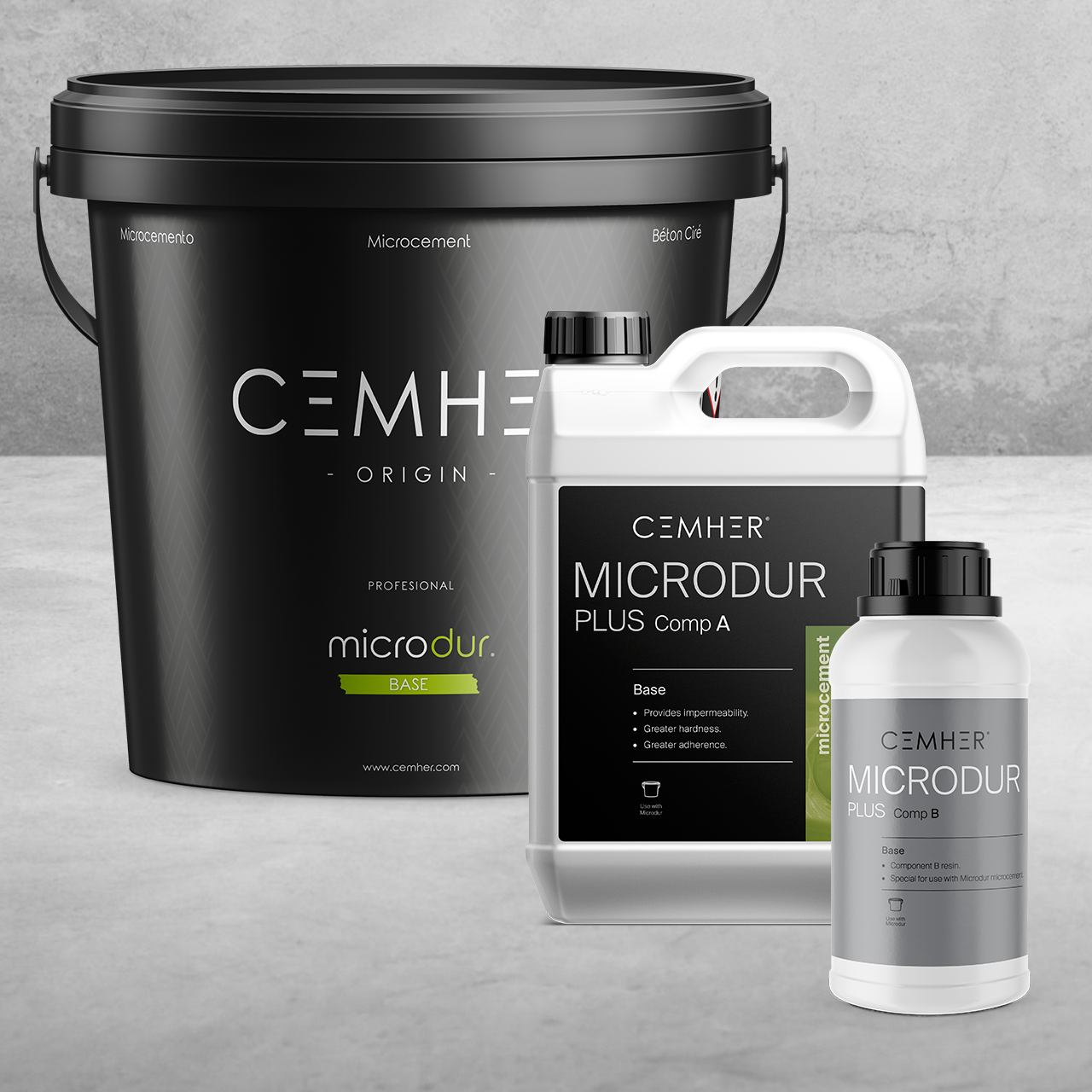 Microdur Plus Base 2kg + Comp A + Comp B - Relentless Microcement