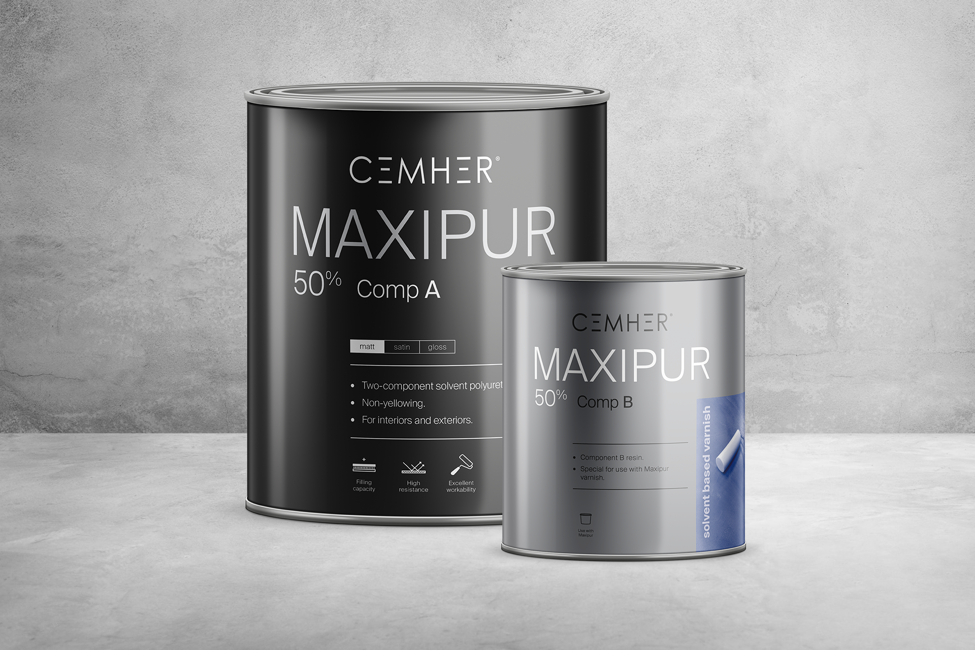 Cemher MaxiPur 50 Components - Relentless Microcement